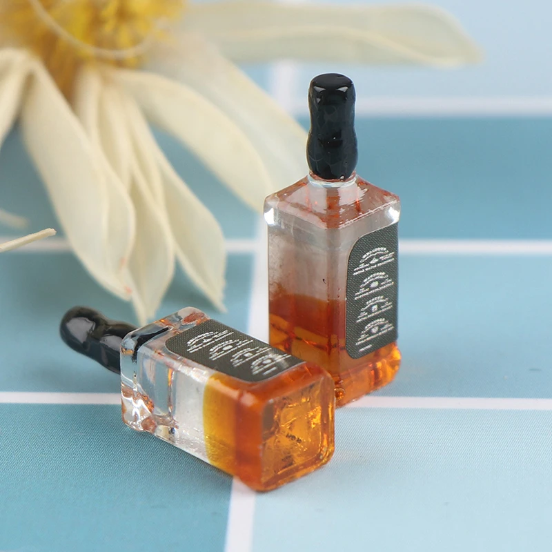 Mini Resin Bottle Simulation Wine Bottle Model Toys for 1/12 Doll house ...