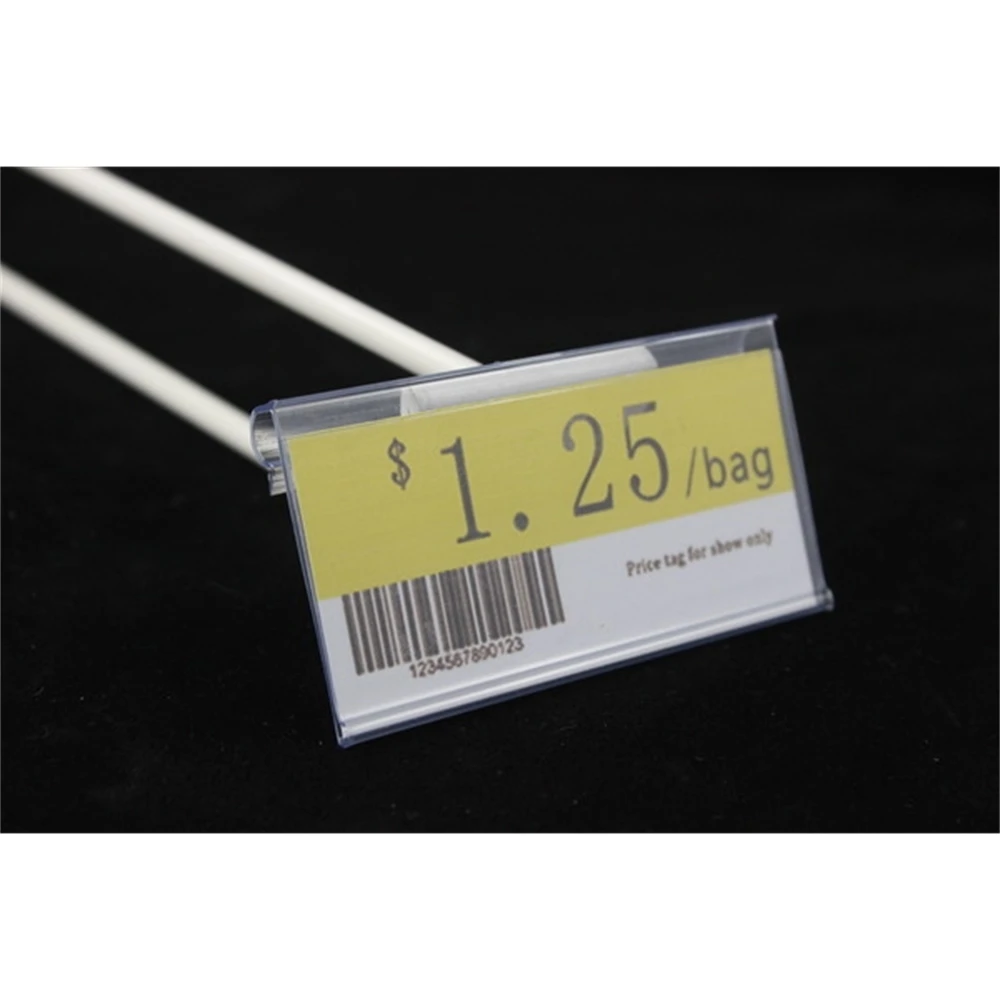80x45mm Plastic Price Tag Display Shelf Mounted Basket Hanging Price ...