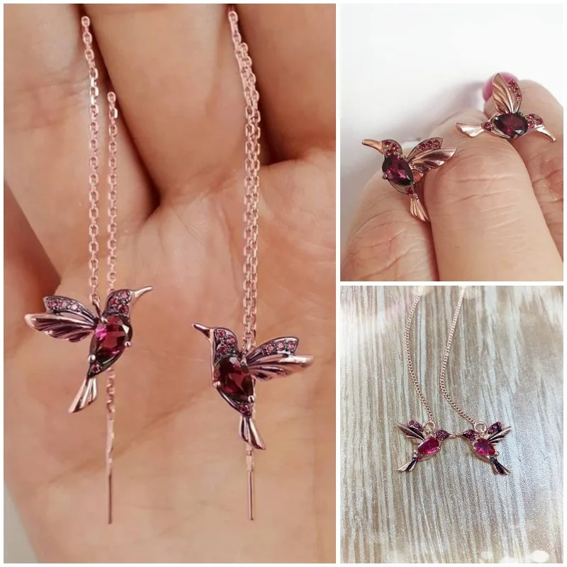 Hummingbird Threader Earrings | Dagiba Jewelry