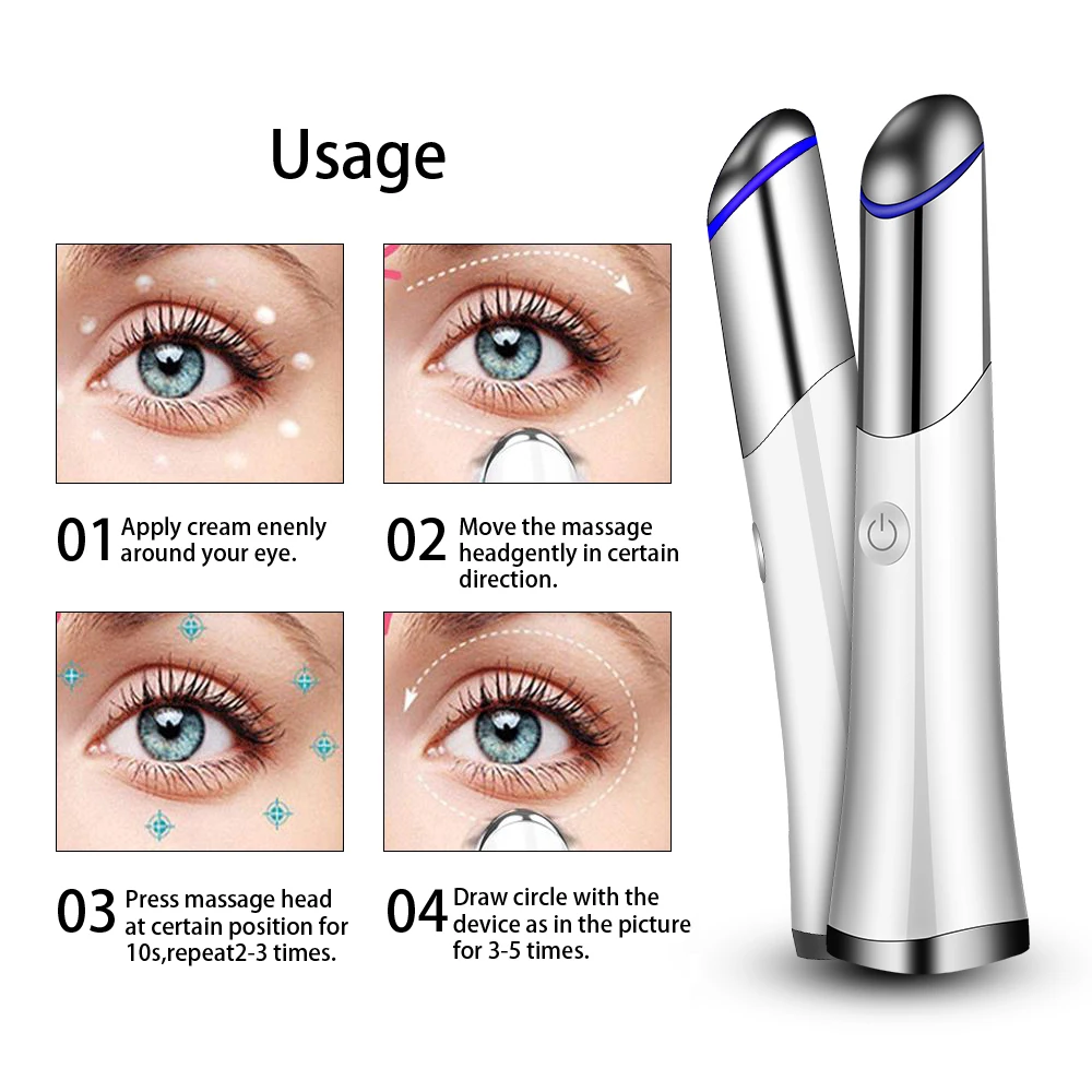 Ohio eur électrique pour les yeux,mini vibromasseur pour les yeux,stylo ...