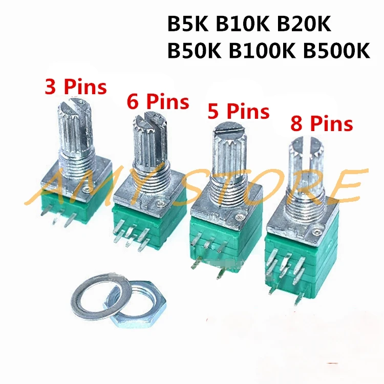 10pcs B5k B10k B20k B50k B100k B500k Rv097ns Audio Amplifier Sealed ...