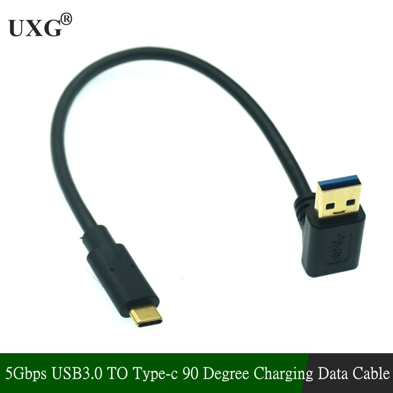 3A USB Type C double 90 Degree USB C Cable Left Right Angled Up Down ...
