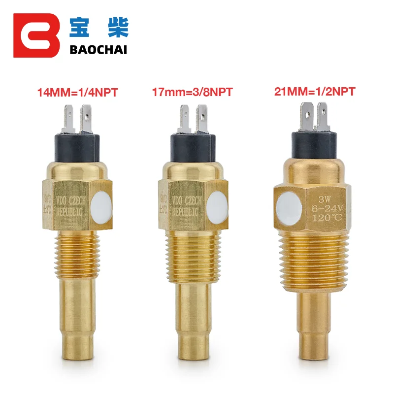 Vdo 1/2 Npt 21mm Thread Diesel Engine Oil Temperature Sensor Water Temperature Sensor For ...