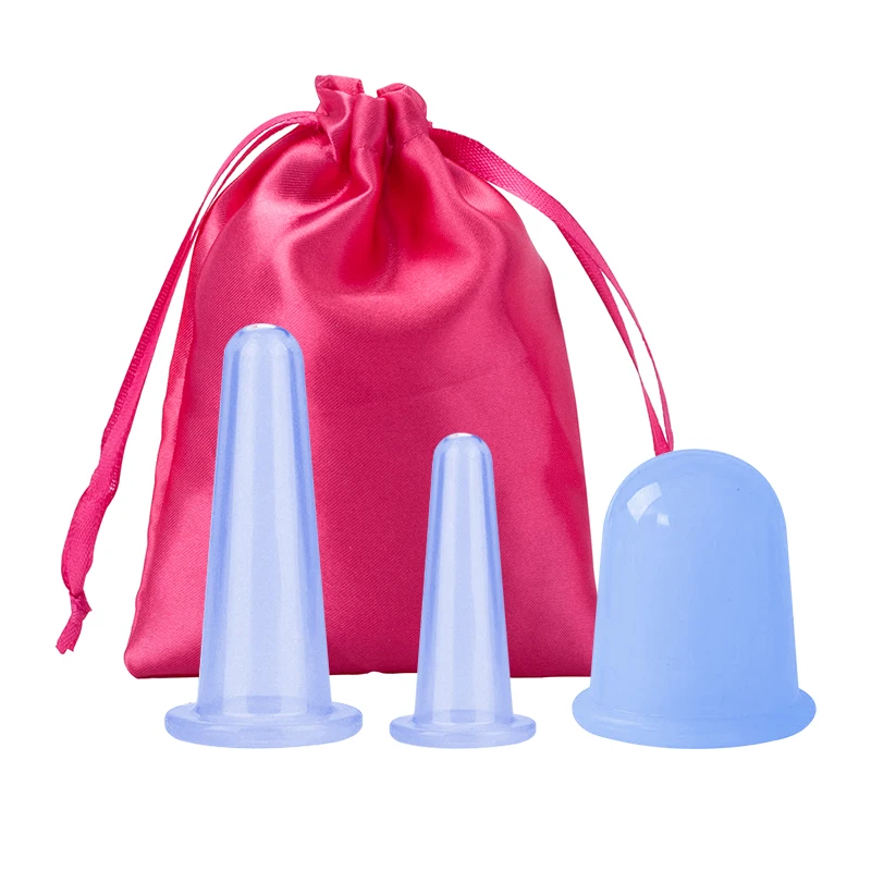 Silicone Vacuum Suction Cup Massage Kit massage Body Cup Facial Massage ...