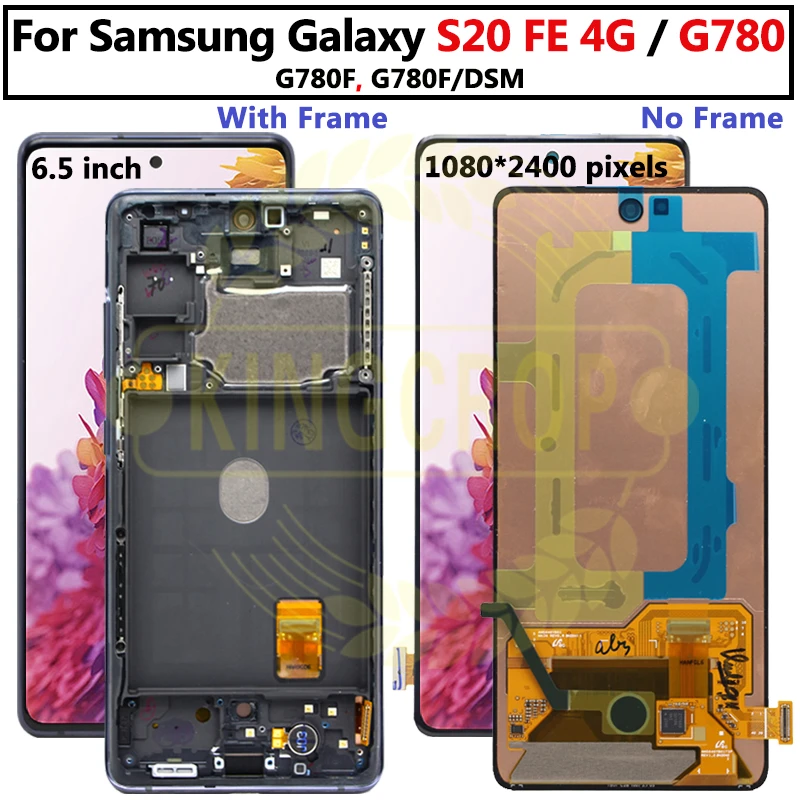 For Samsung Galaxy S20 Fe Lcd 5g Display Sm G780f G781touch Screen ...