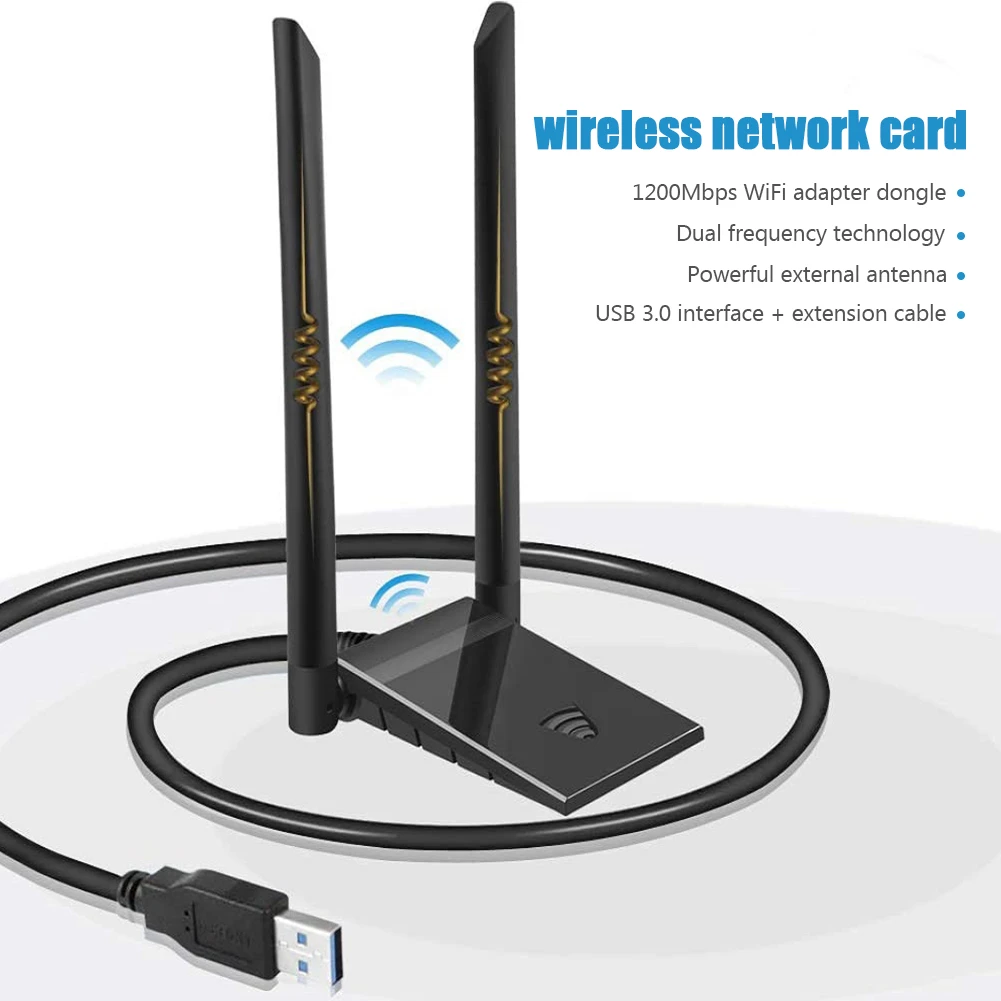 Dual Band 1200mbps Usb 3.0 Wifi Adapter Ac1200 Wireless Usb Wifi Lan ...