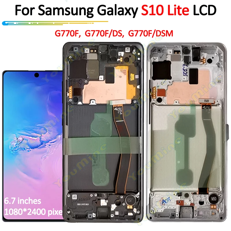 삼성 갤럭시 s10 라이트 LCD 디스플레이 터치 스크린 디지타이저 G770F 어셈블리, 삼성 S10 라이트 s 10 라이트 디스플레이 수리|휴대폰 LCD| - AliExpress