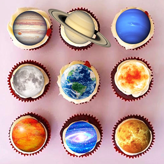 Cupcakes With Edible Solar System