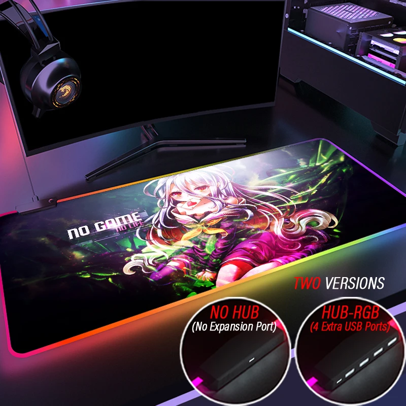 Shiro Sora Custom Gaming Mouse Pad Hi-speed Hub Anime No Game No Life ...