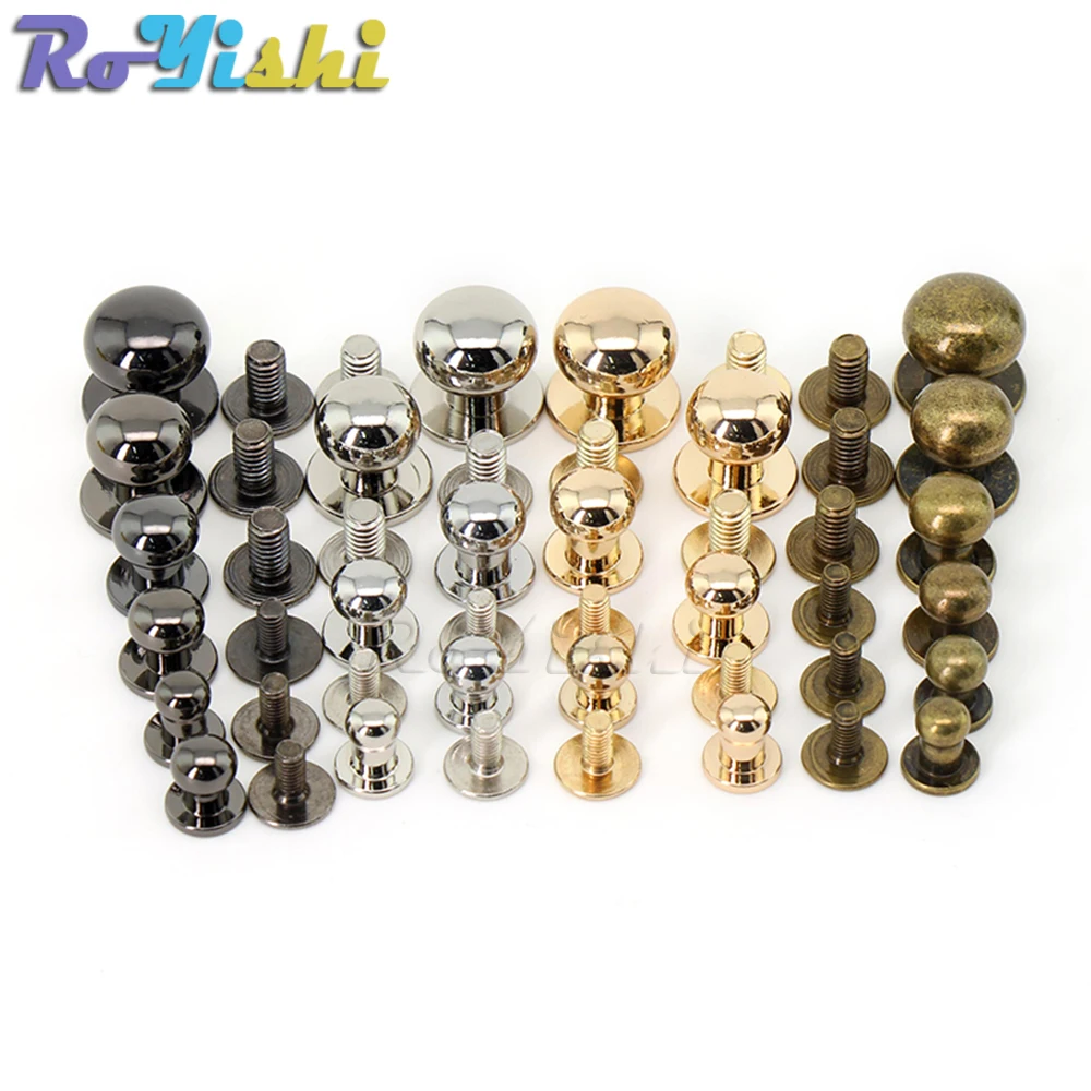 RIVET,Nickel-Monk Head 12mm--Rivets à vis en alliage métallique, 10 ...