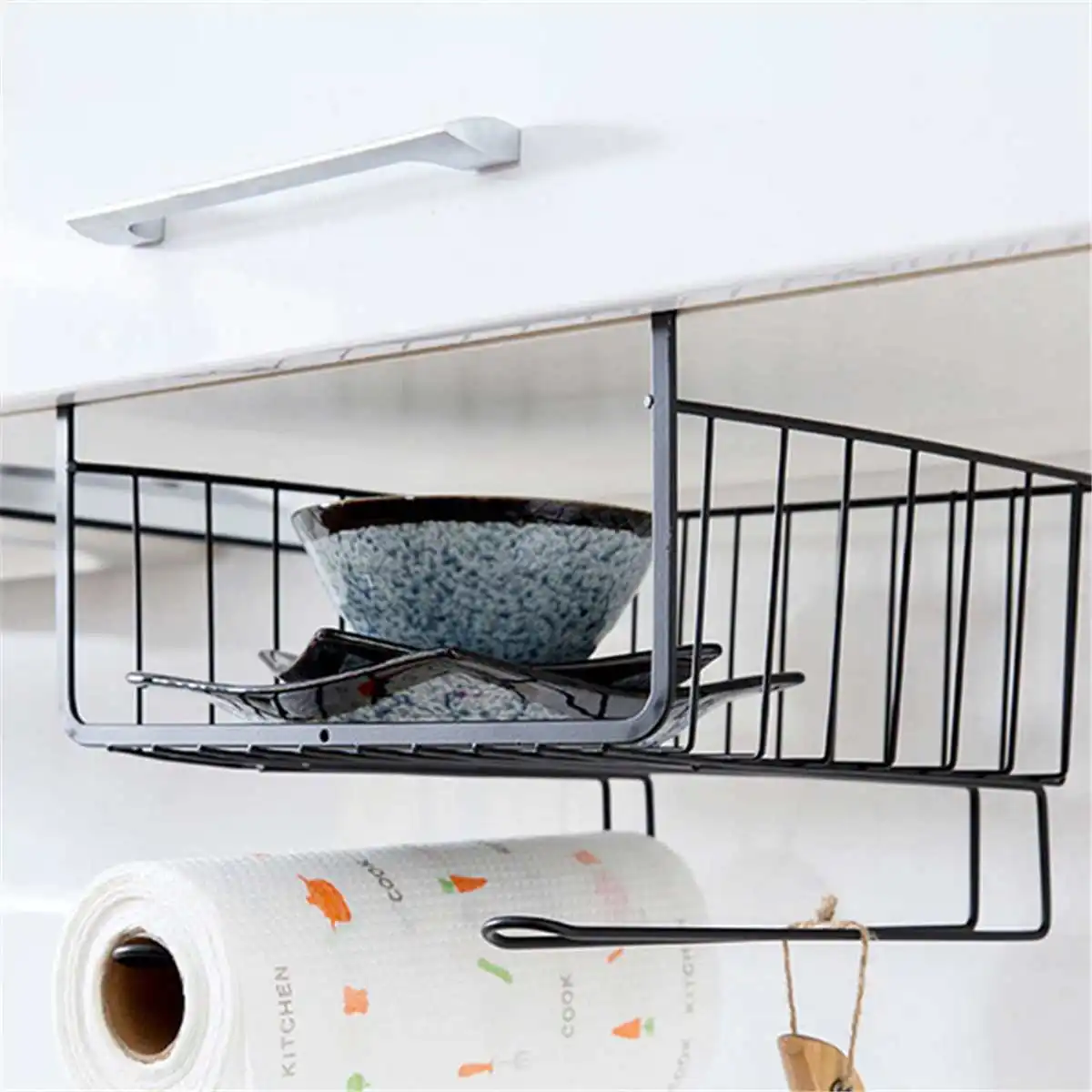 Keuken Ijzer Opslag Plank Kast Opknoping Onder Plank Grote Capaciteit ...