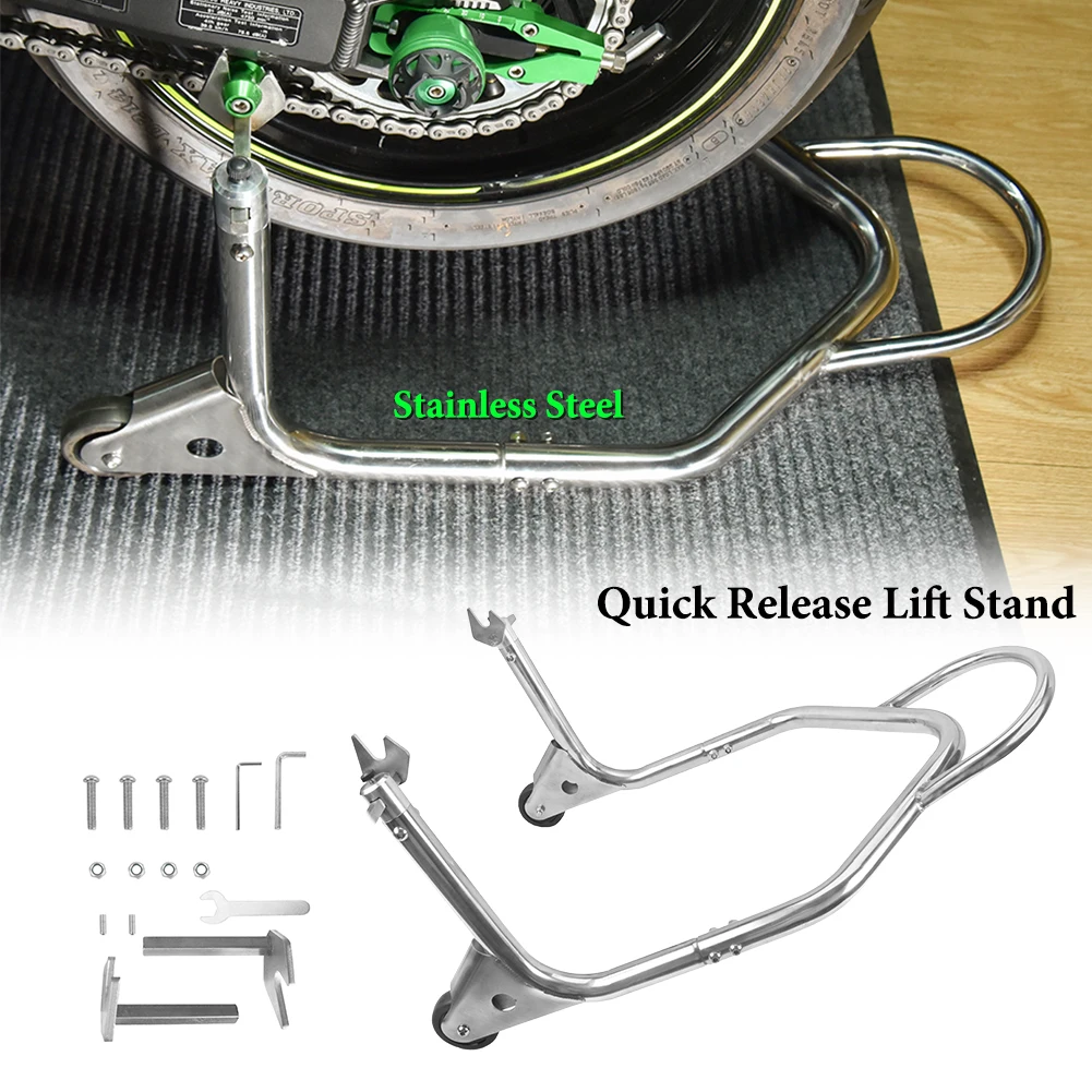 Universal motocicleta frente & traseira combo roda elevador suporte ...