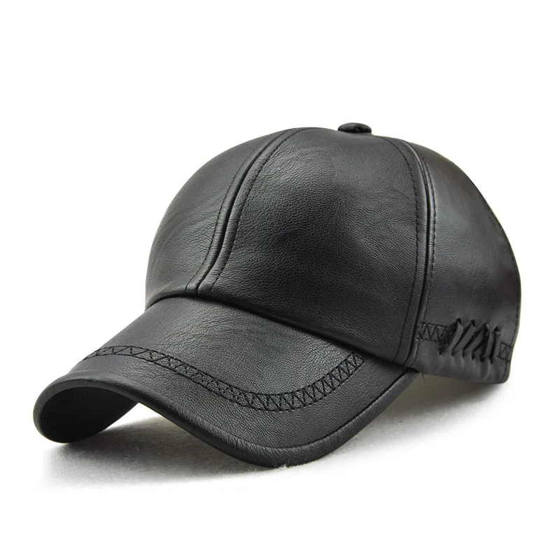 Idopy-Men-s-Faux-Leather-Baseball-Caps-Winter-Autumn-PU-Soft-Street ...