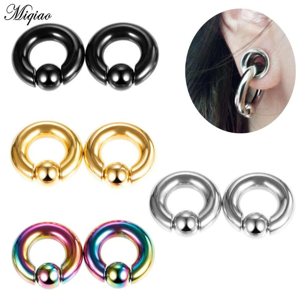 Miqiao expansor de acero inoxidable para Piercing de oreja, 1 unidad, 1 ...