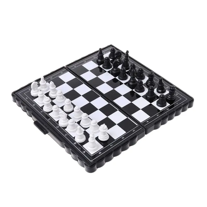 1set Mini International Chess Folding Magnetic Plastic Chessboard Board ...
