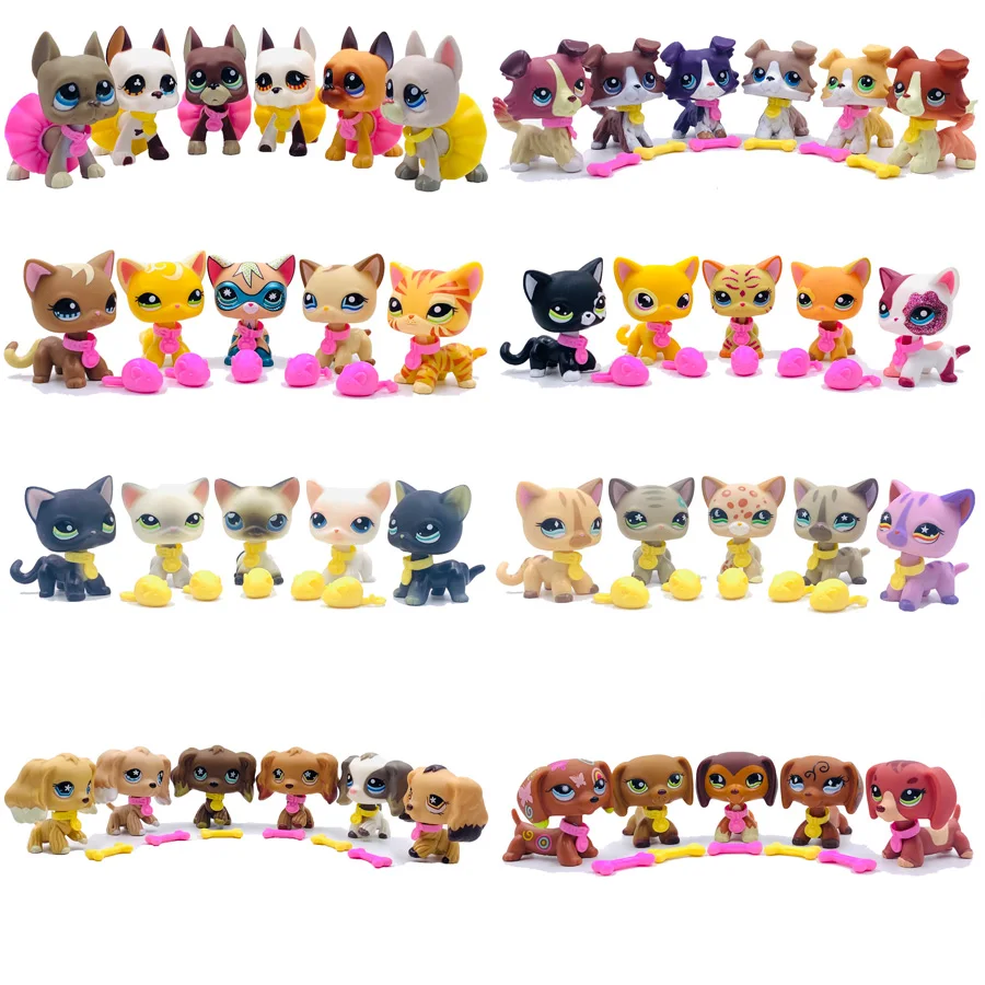 Lps Cat Rare Littlest Pet Shop Dog Bobble Head Toys Lot Stands Short ...
