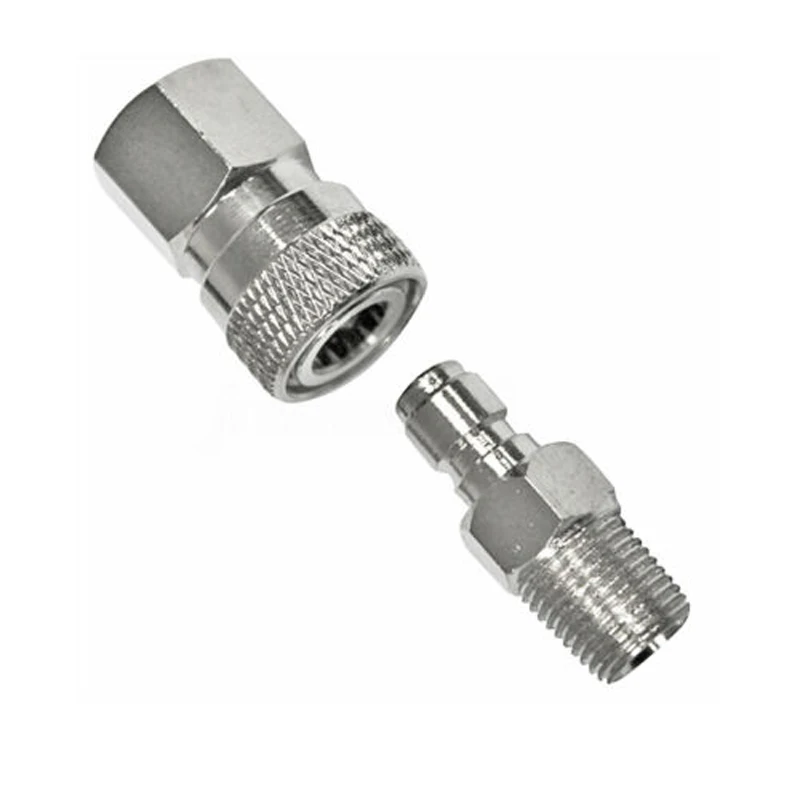 New CO2 HPA Compressed Air Fill Adapter Male Female Quick Disconnect 1 ...
