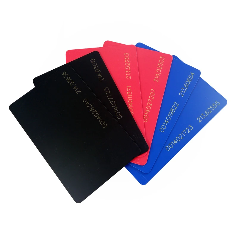 100pcs RFID Proximity 125Khz TK4100 ID Card Black/Blue/Red Colour ...