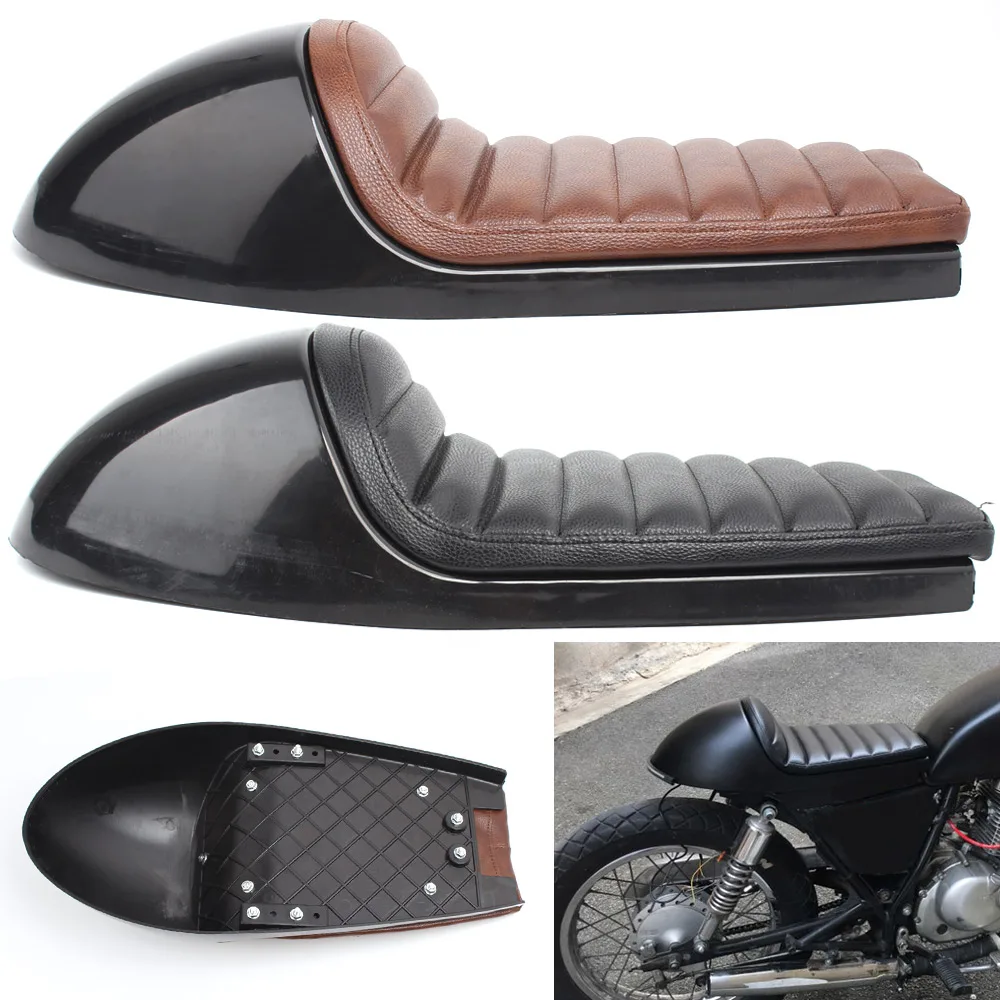 Retro Saddle Scrambler Cushion Motorcycle Seat Pan Base For Honda ...