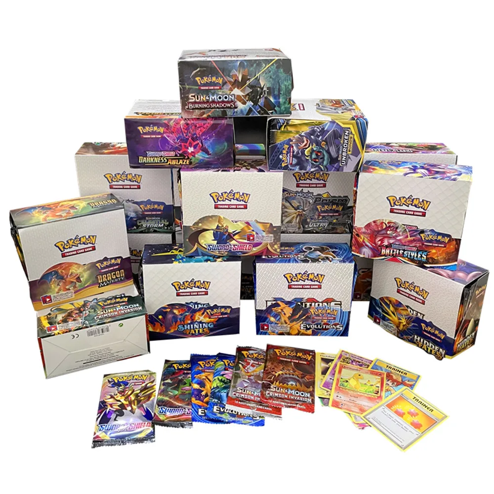 324Pcs Pokemon Cards Box TCG: Sun & Moon Evolutions Pokemon Booster ...