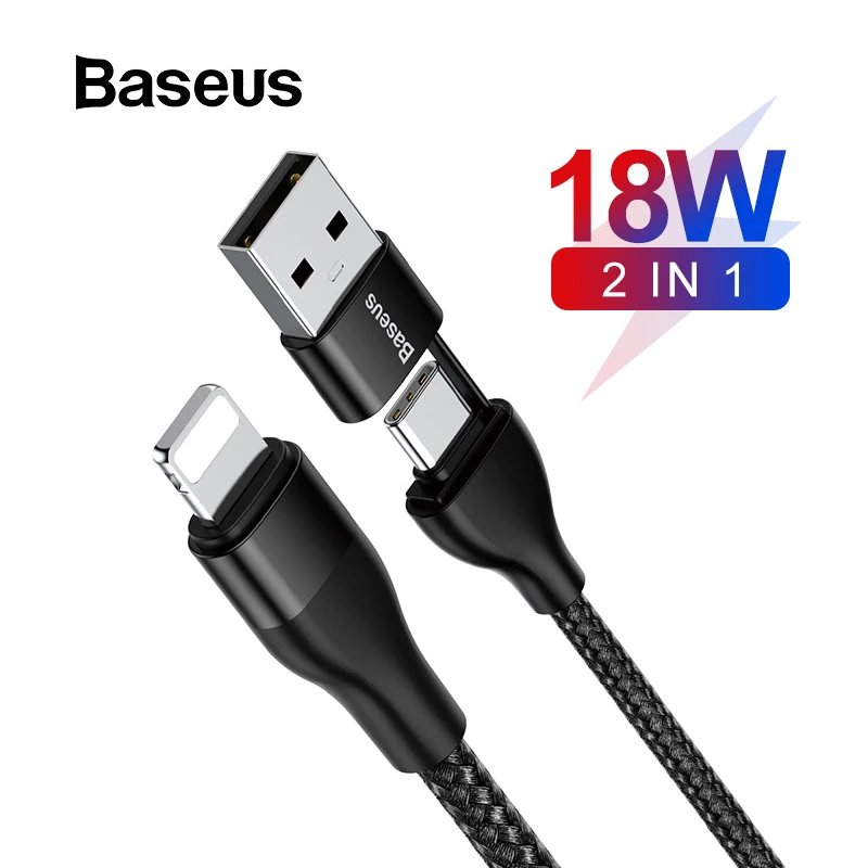 Baseus usb type-C кабель для iPhone XR 11 Pro Max USB C для Lightning ...