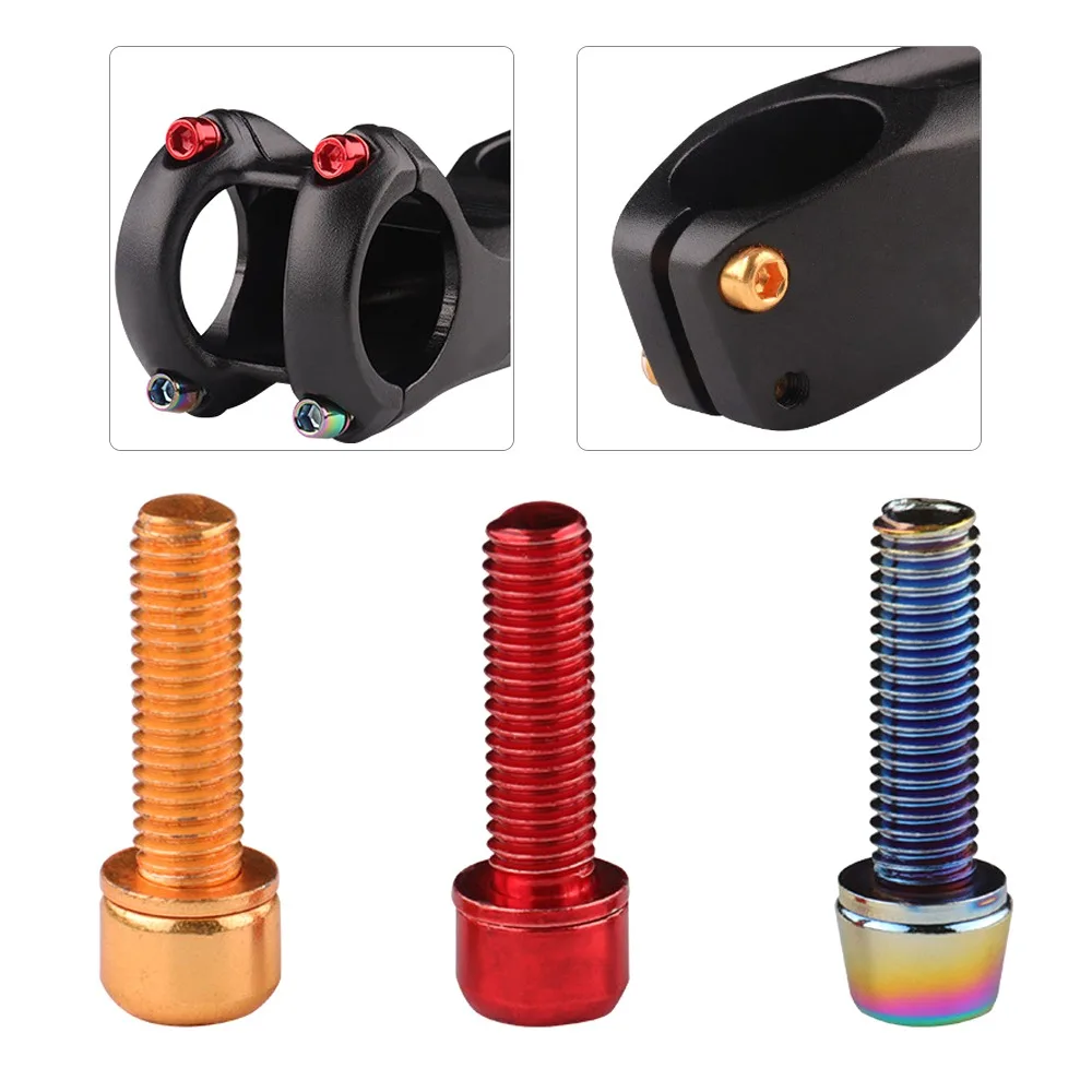 Accessoire vélo - VTT - Vis guidon titane-plaqué - M5 * 18MM - Acier ...