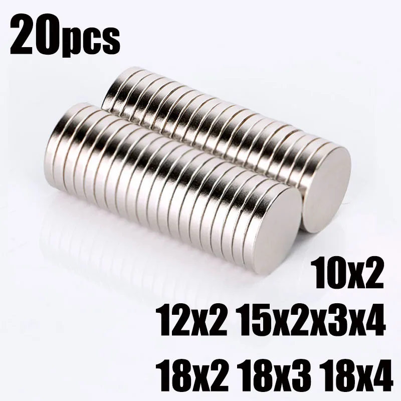 20mm X 3mm Strong Earth Neodymium Permanent Magnet | Magnets 10 Pcs ...