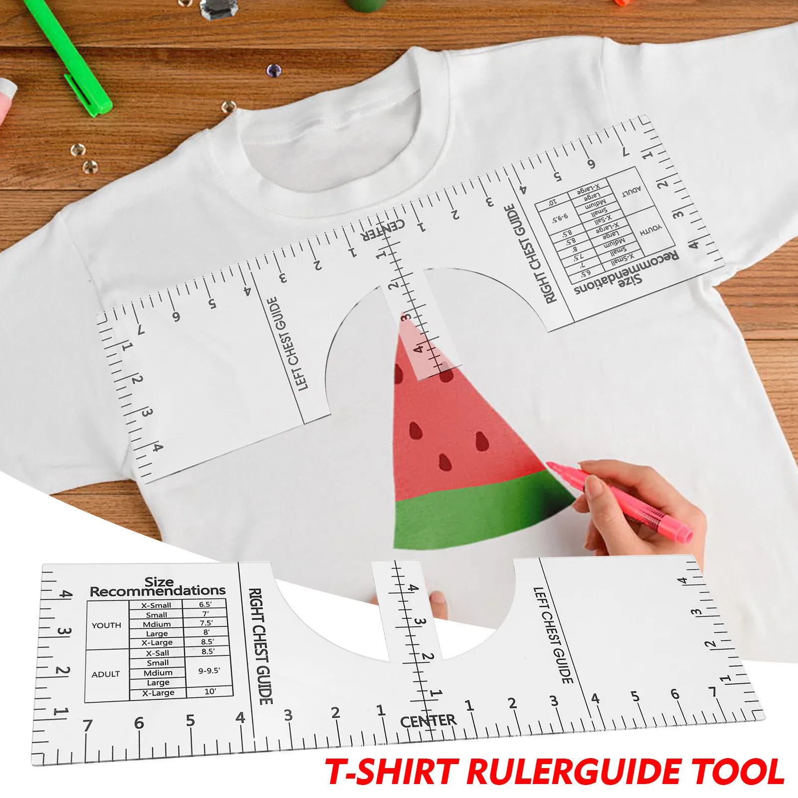 T Shirt Vinyl Guide Sublimation T shirt calibration Sewing Measuring ...