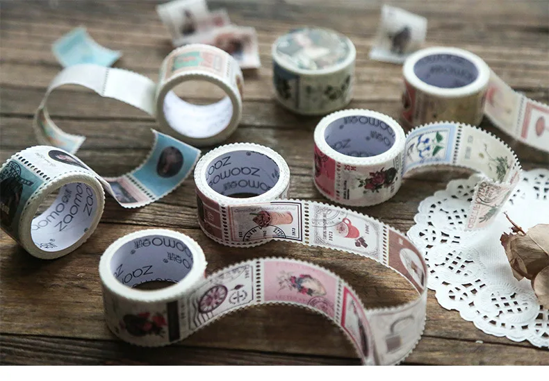 1 Roll Washi Tape Creative Vintage Stamp DIY Scrapbooking Album Diary ...