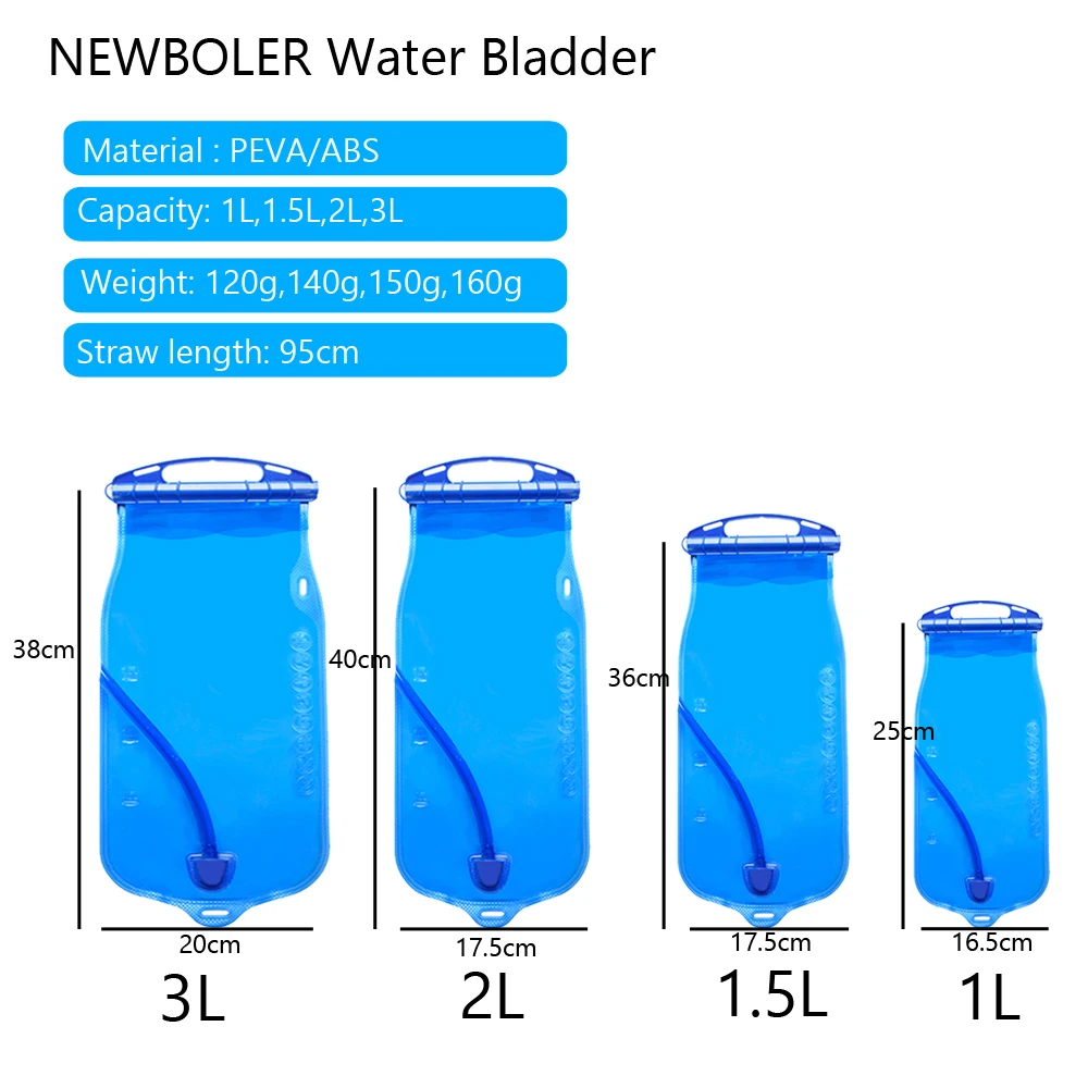 Sac à dos gilet d'hydratation - NEWBOLER - Type 2L - Réservoir d'eau 1,5L/2L/3L - Sans BPA ...