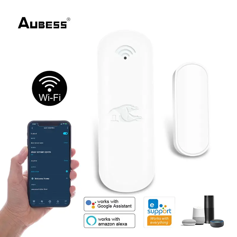 Aubess Ewlink Smart Home WiFi Door Sensor Door Open Detector Security ...