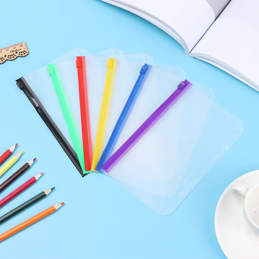 Protège-documents,Classeur étanche en PVC à 6 trous A5 A6, pochettes ...