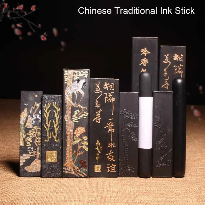 1piece Hukaiwen Chinese Calligraphy Brushes Solid Ink Stick Sumi-e Ink ...