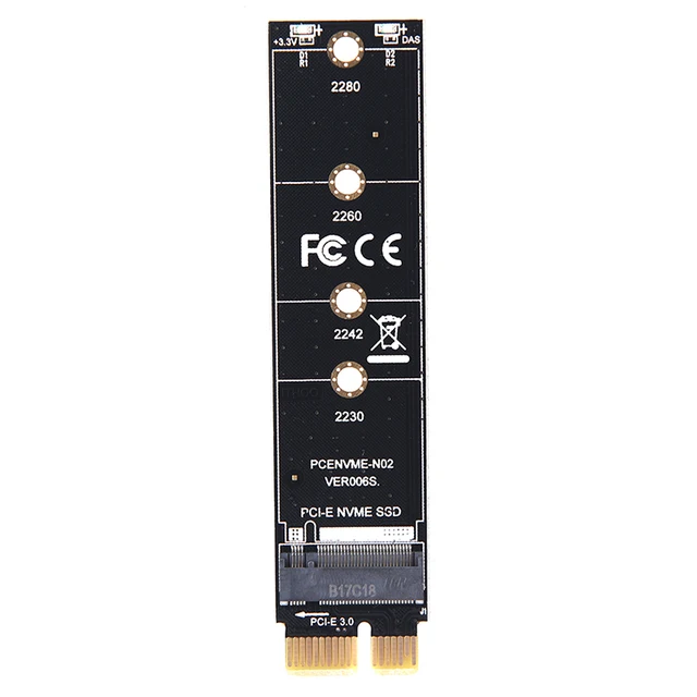 ITHOO NVMe SSD M2 PCIE X1 Raiser PCI-E PCI Specific M Key Connector For ...