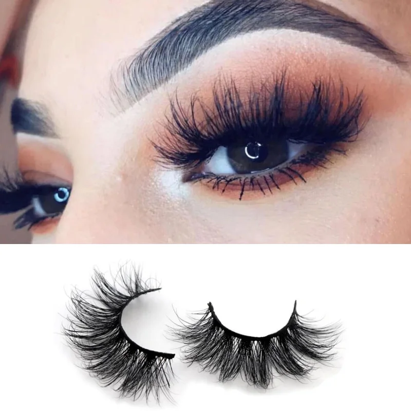 25mm 3D Natural Mink Eyelashes 100% Handmade Siberian Mink Lashes ...