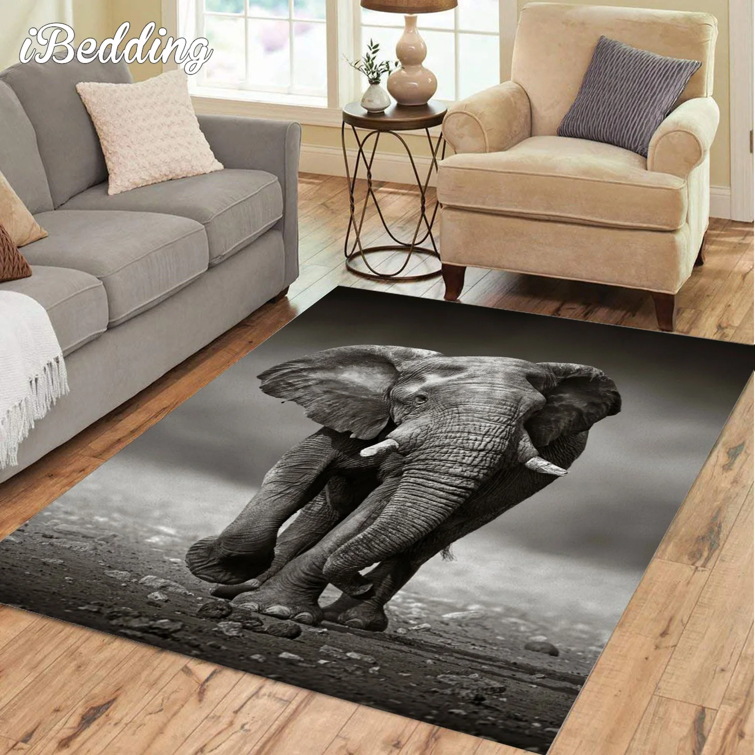 African Elephant Carpet For Large Home Living Room Teenager Bedroom ...