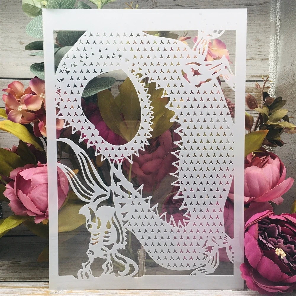 A4-29cm-Dragon-Myth-Totem-DIY-Layering-Stencils-Wall-Painting-Scrapbook ...