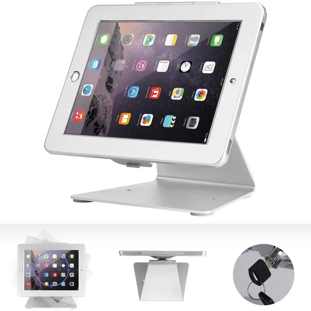 Security-Tablet-Stand-Holder-Desktop-Anti-Theft-POS-Holder-360-Rotation ...