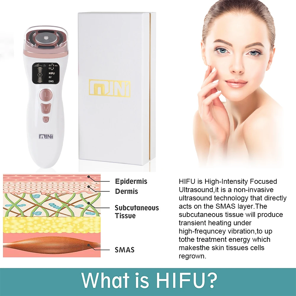 Mini Hifu EMS Microcurrent Machine RF Radio Frequency Massager Face ...