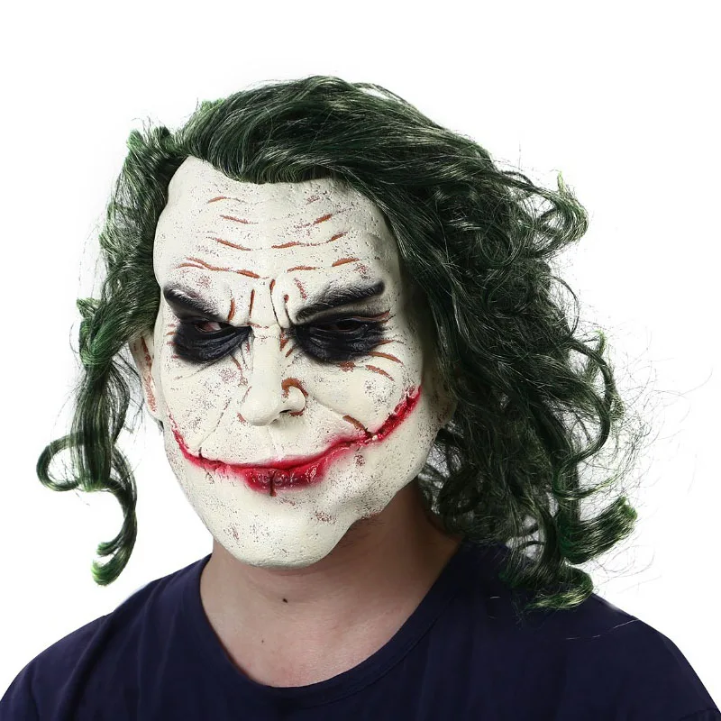 Joker Mask Heath Ledger Batman The Dark Knight Clown Cosplay Props ...
