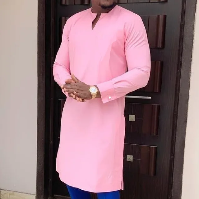 African Fashion Modern V-neck Tops Patch Trousers Solid White Pant Sets ...