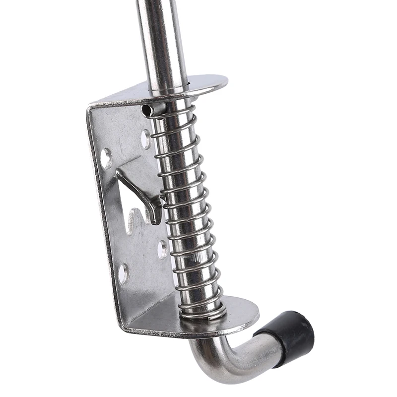 Spring Loaded Stainless Steel Security Barrel Bolt Latch Silver Tone ...