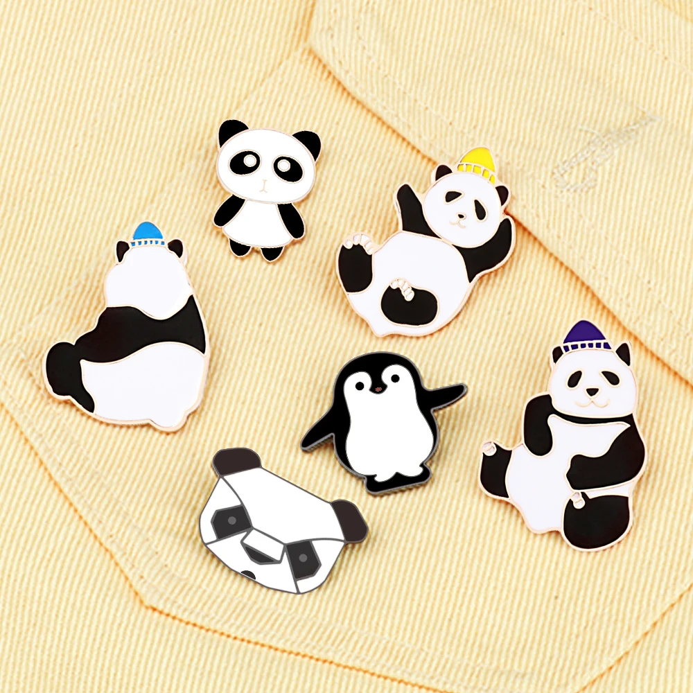 Cartoon-Animal-Enamel-Pins-Cute-Panda-Penguin-Brooches-Badges-for-Women ...