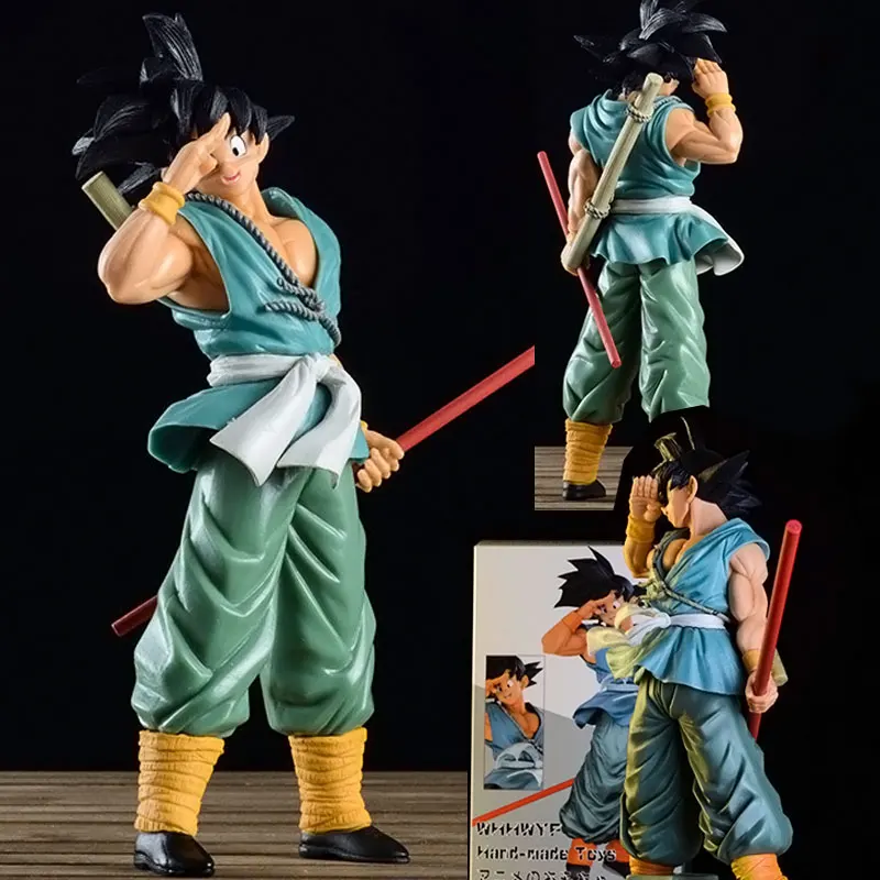 Dragon Ball Z Goku Figure Goodbye Goku Black Hair Green Clothes Goku ...