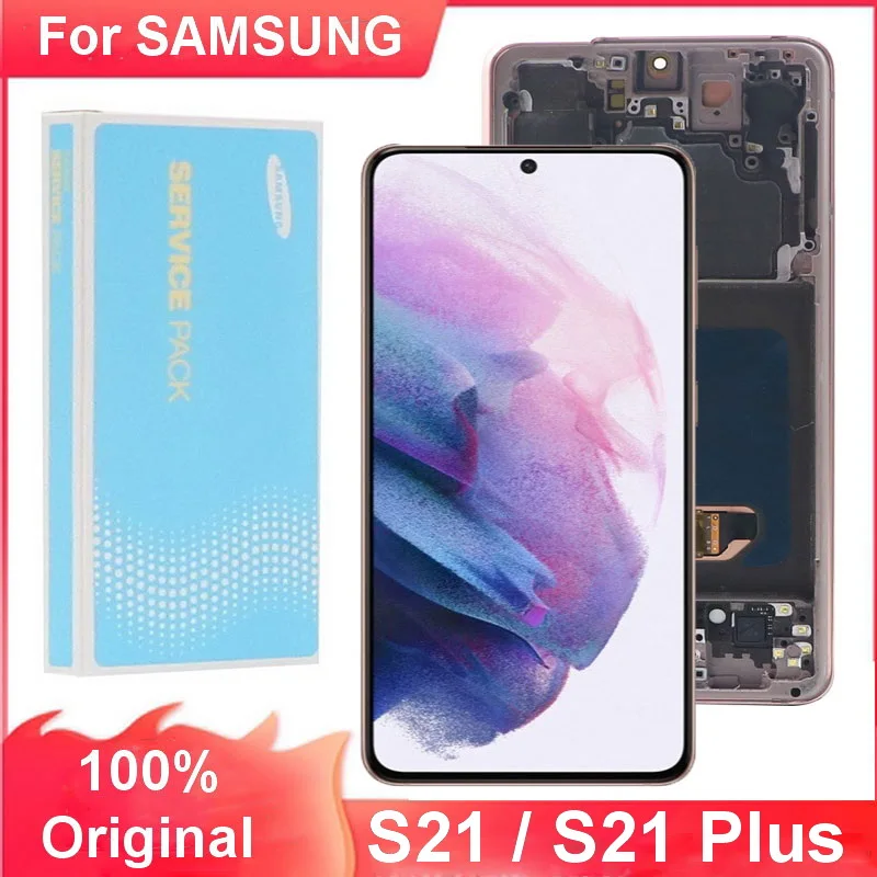 100-ORIGINAL-AMOLED-LCD-For-Samsung-Galaxy-S21-Lcd-G991B-G990F-DS ...