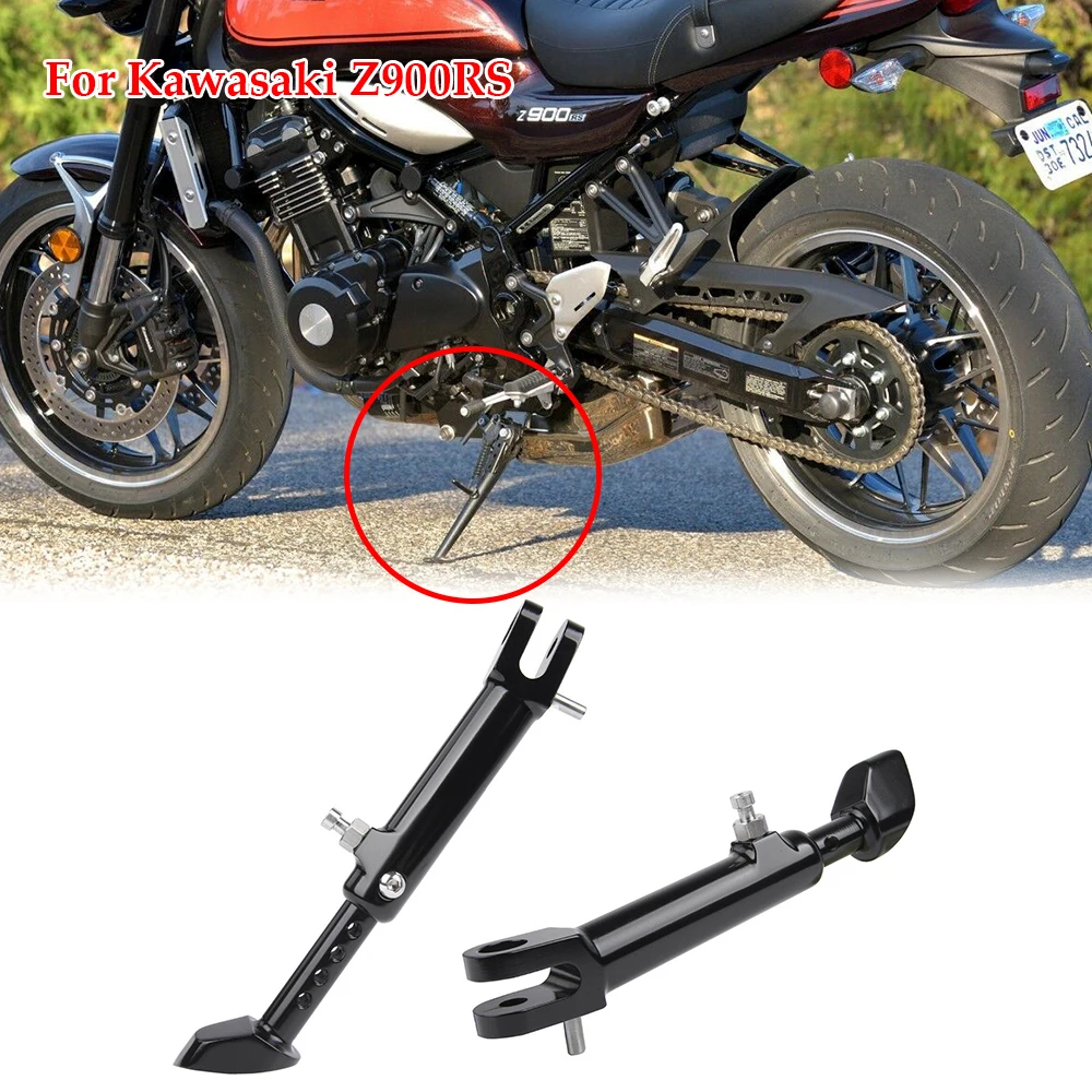 Cnc Aluminum Adjustable Kickstand Side Stand For Kawasaki Z900rs 2018 ...