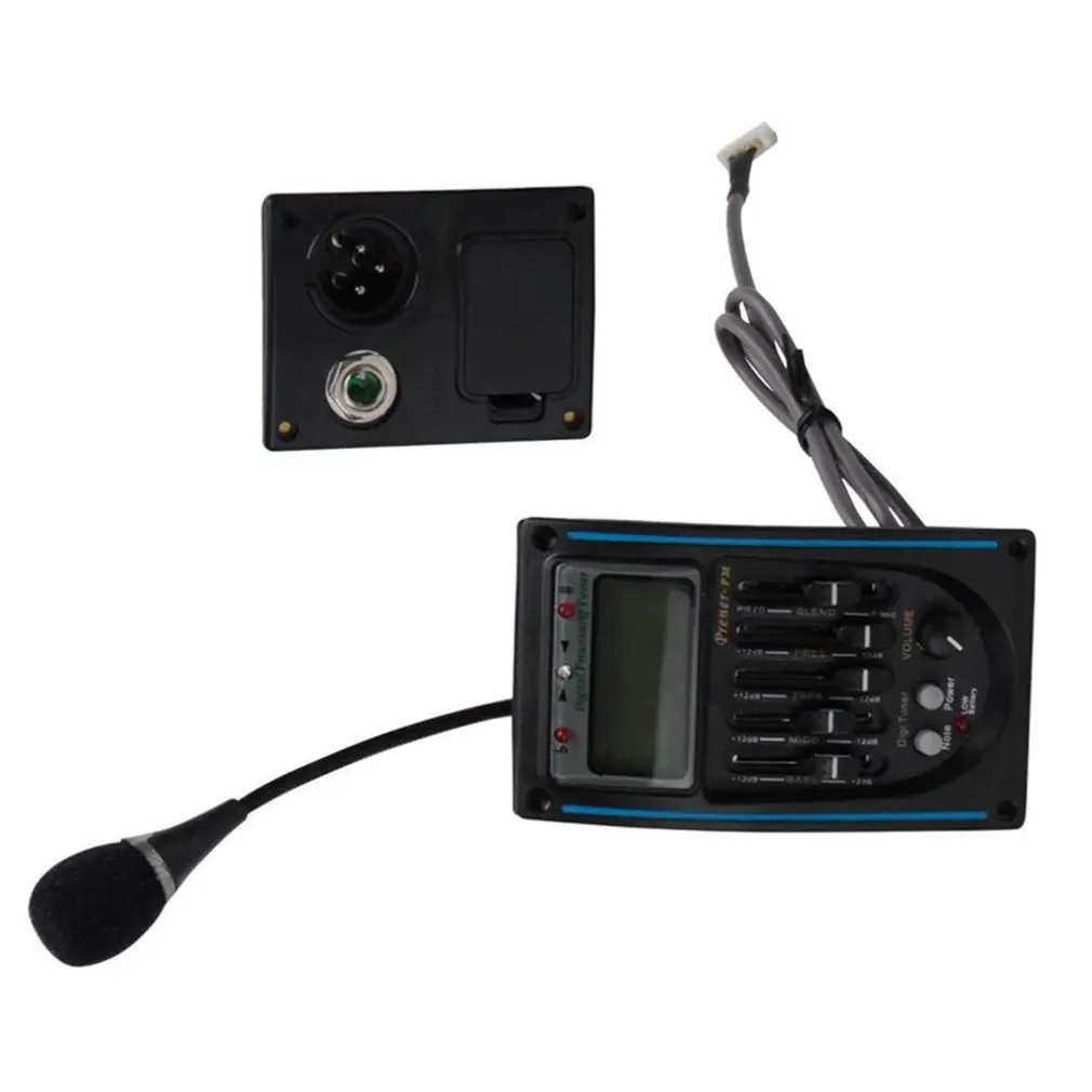 Lc-5 Eq 5 Band Acoustic Guitar Preamp Lcd Set Piezo Pickup Equalizer ...