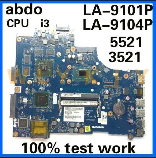 Placa base I3 3227U / 3217U para portátil DELL Inspiron 2521, 3521 ...