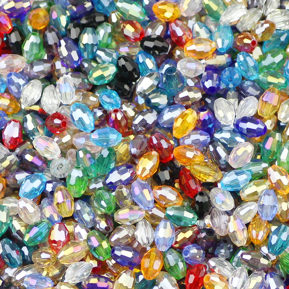 YHBZRET-100pcs-Rice-grains-Upscale-Austrian-crystal-beads-4-6mm-oval ...