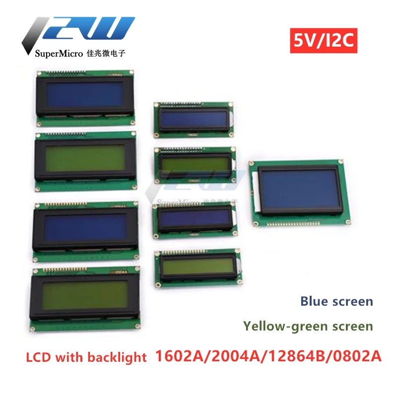 Lcd 1602 I2c Backlight | Iic 1602 Lcd Screen | Lcd 1602 Yellow I2c ...